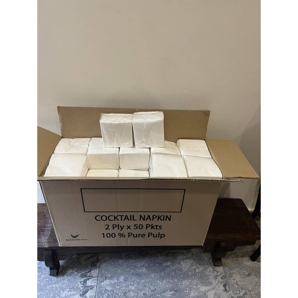 (20 PACKS) Cocktail Napkin 2-Ply - Pure Pulp | Shopee Malaysia