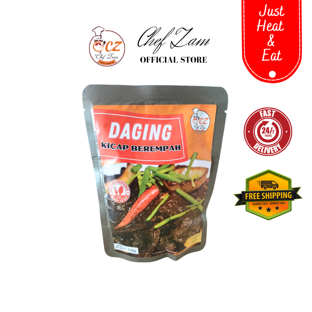 READY TO EAT Daging Kicap Berempah SEDIA DIMAKAN travel food pack ...