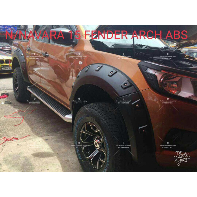 Nissan Navara NP300 ABS Fender Arch Flare Flares Matt Black With Nuts 9 ...