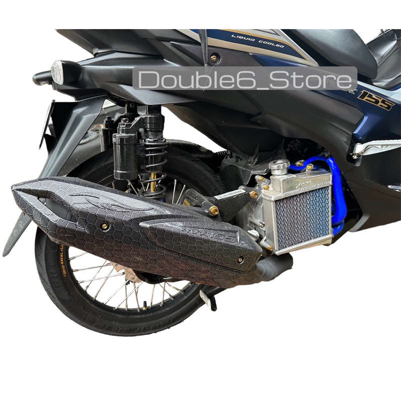 YAMAHA NVX V2 NMAX V2 MUFFLER COVER CARBON HONEYCOMB EXHAUST COVER ...