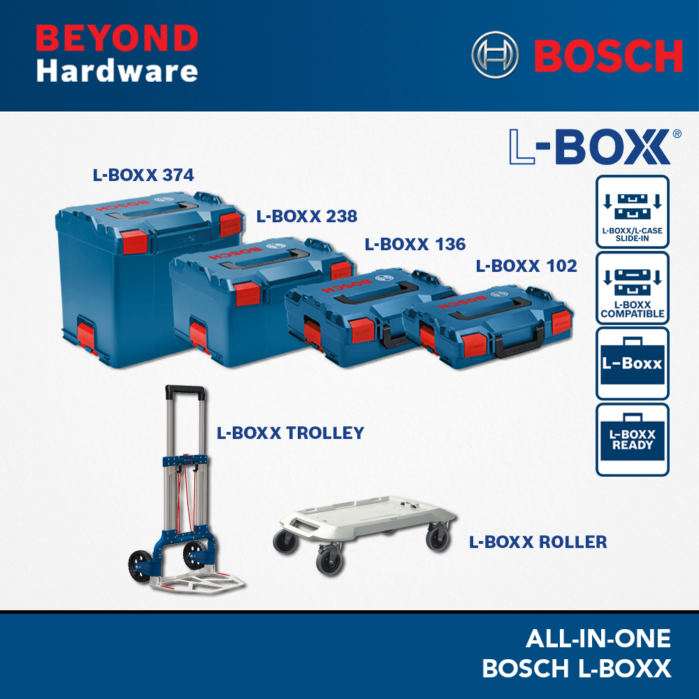 BOSCH L-BOXX 102 136 238 374 Carrying Case L-BOXX Trolley and Roller ...