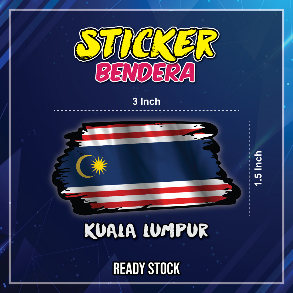 STICKER BENDERA NEGERI PVC KALIS AIR | Sticker Motor & Kereta | Shopee ...