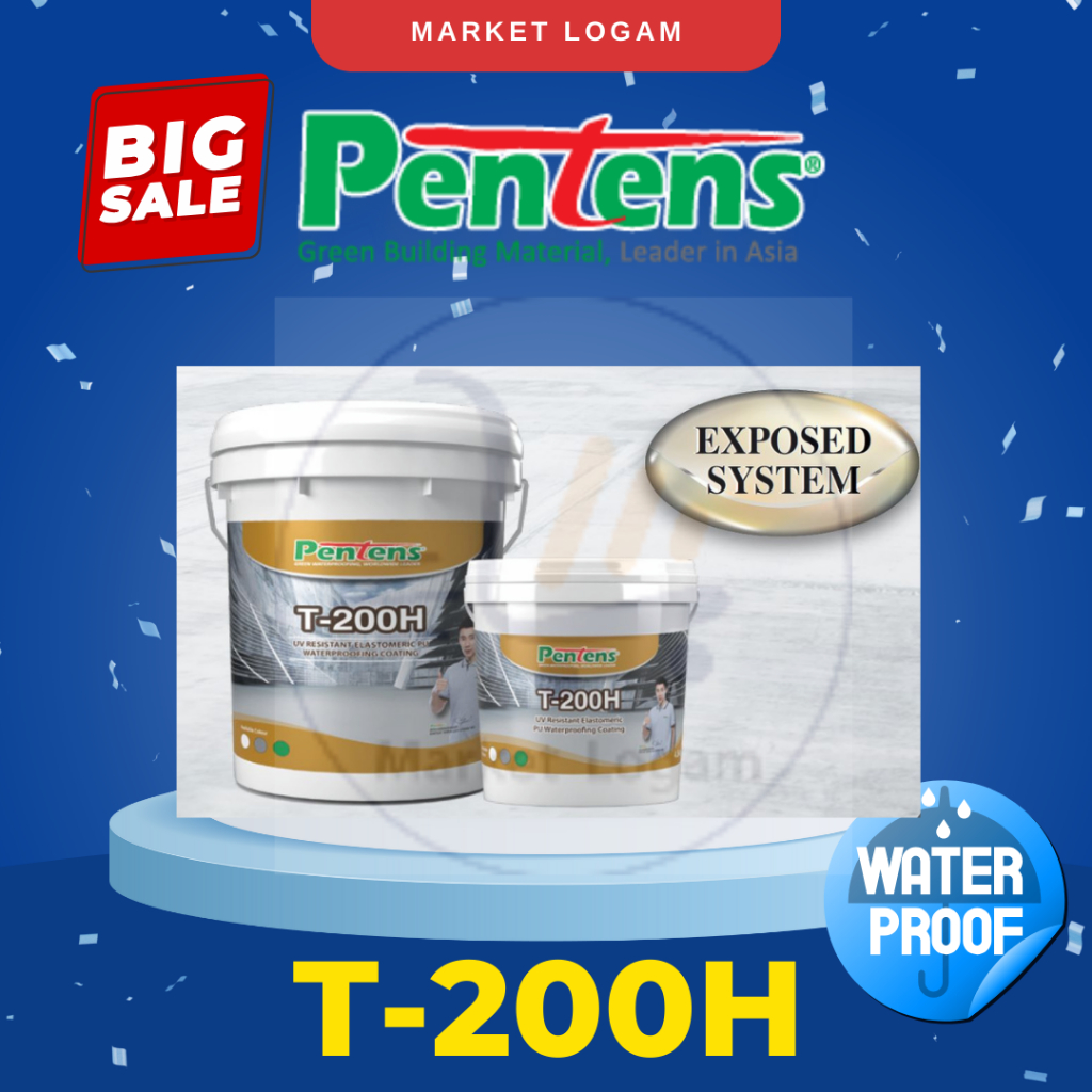 20KG PENTENS T-200H PU WATER PROOFING UV RESISTANT ELASTOMERIC PU ...