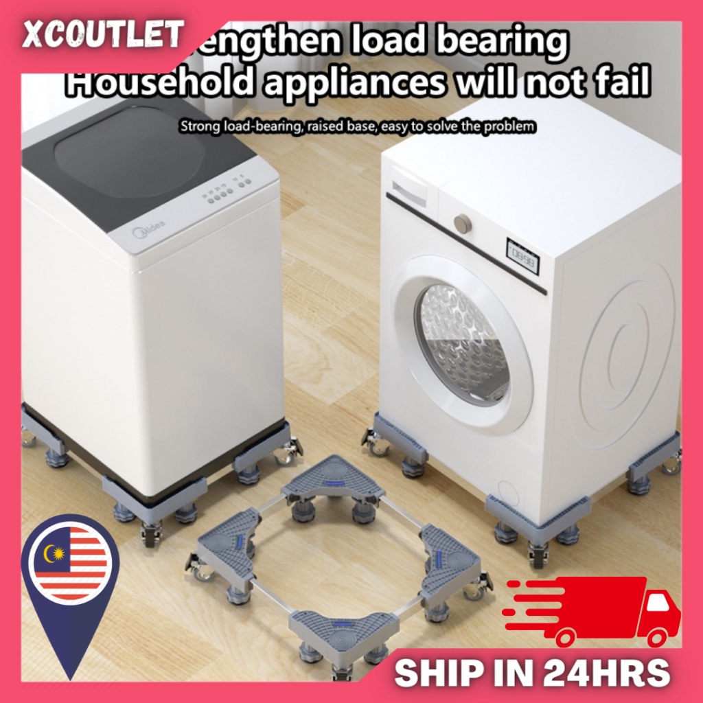 【LOCAL】Washing Machine Movable Stand Base Stainless Steel Wheel Fridge ...