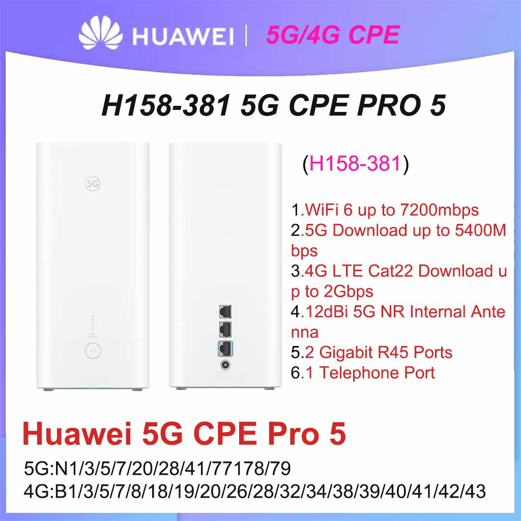 Huawei 5G CPE Pro WiFi Router H312-371 LTE Cat19 Gigabit CPE router ...