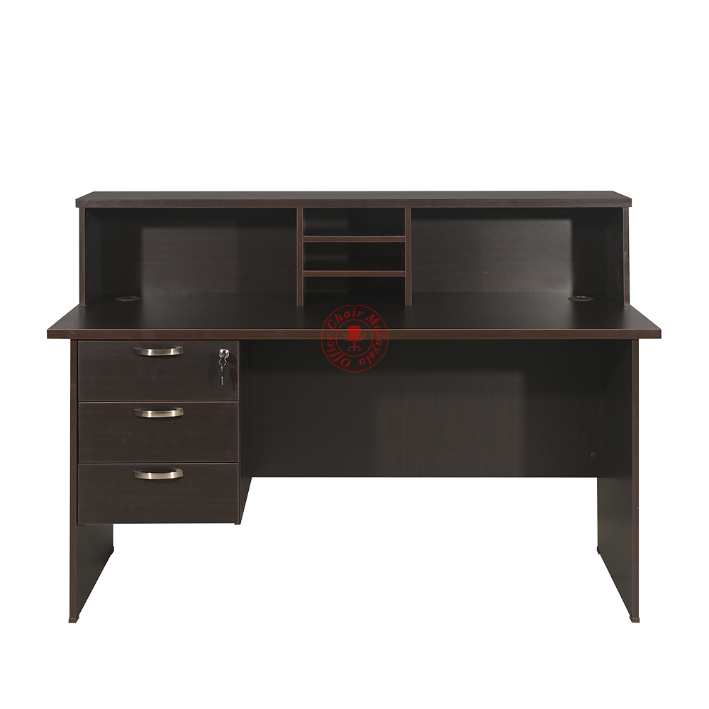 4ft 5ft 6ft Reception Counter Table with Fixed Pedestal / Cashier ...
