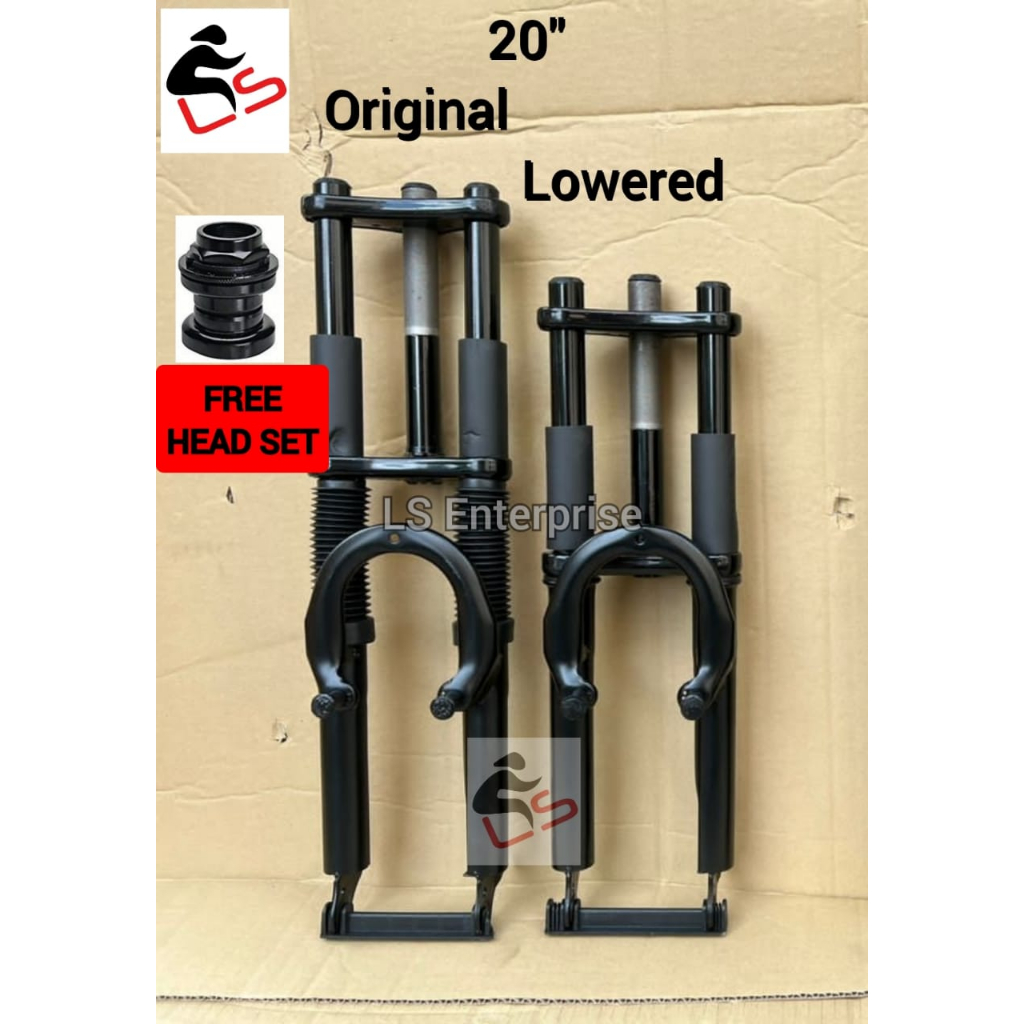 (FREE Headset) 20" Lowered Fork Downhill Suspension Fork Double Fork ...