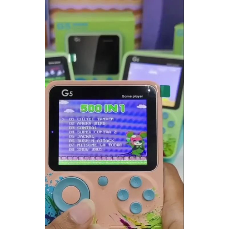 2023 Version Gamebox| G5 handheld game console 500 in 1 colorful color ...