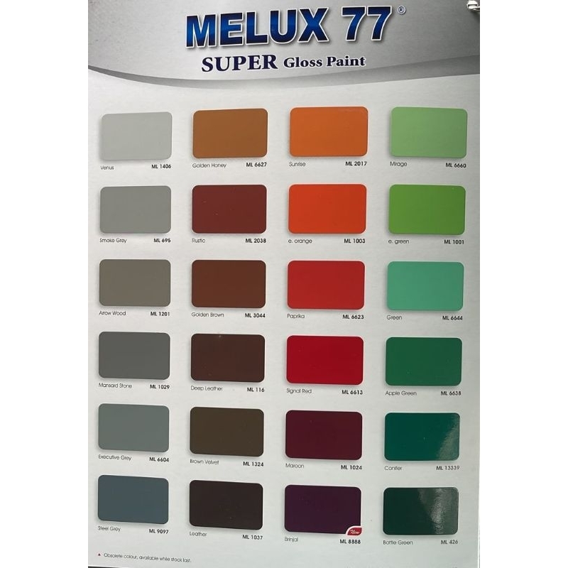1L 🌟 Sancora Melux 77 Gloss Paint / Cat Besi @ Kayu (Kilat) | Shopee ...