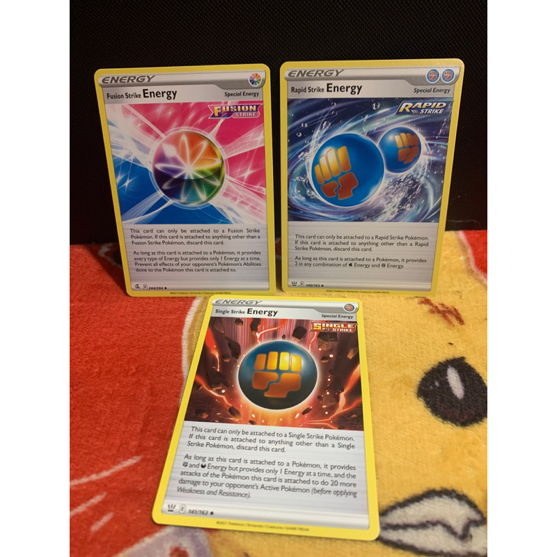 Pokemon Tcg - Playable trainer Fusion strike Energy Rapid strike Energy ...