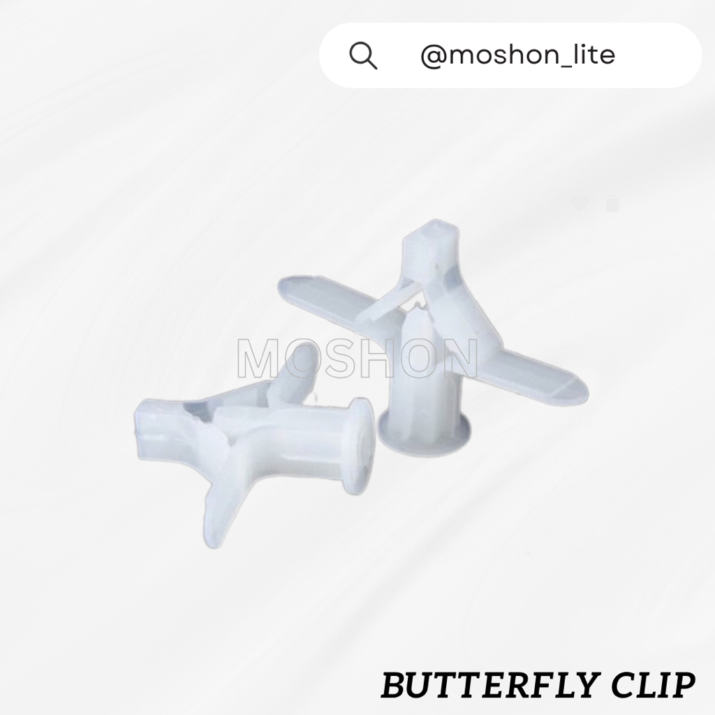 Butterfly Clip / Partition Wall Plug (White) | Shopee Malaysia