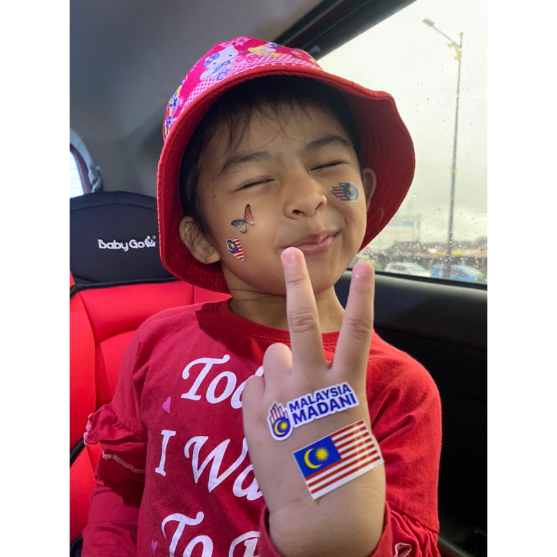 Sticker Tatoo Merdeka Transparent dan Putih Kalis Air | Shopee Malaysia