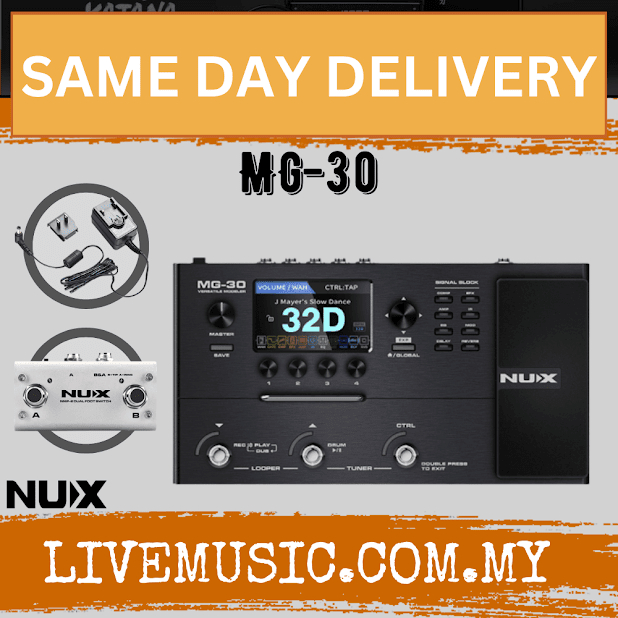 *SAME DAY DELIVERY* Nux MG-30 Versatile Amp Modeler Multi-Effects Pedal ...