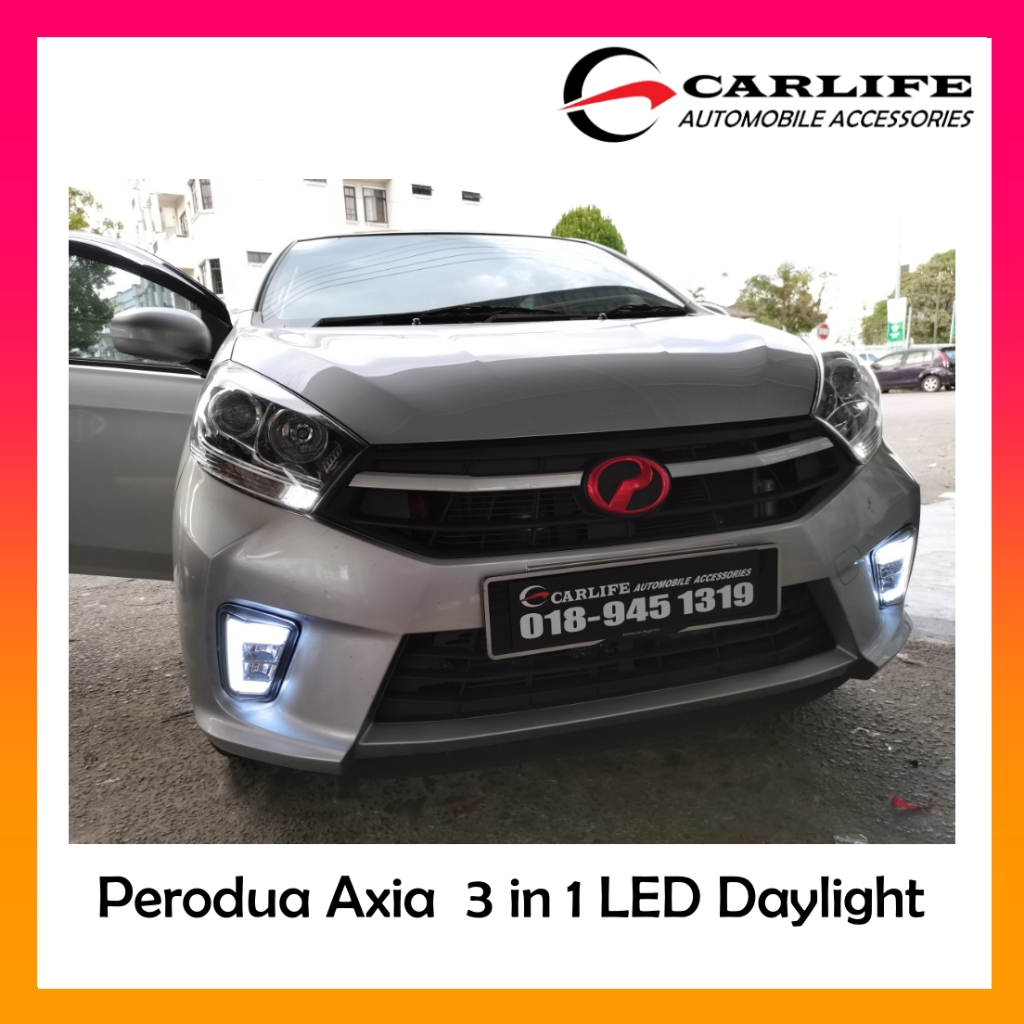 Perodua Axia Rahmah 3 in 1 LED Daylight 100% Fitting | Shopee Malaysia