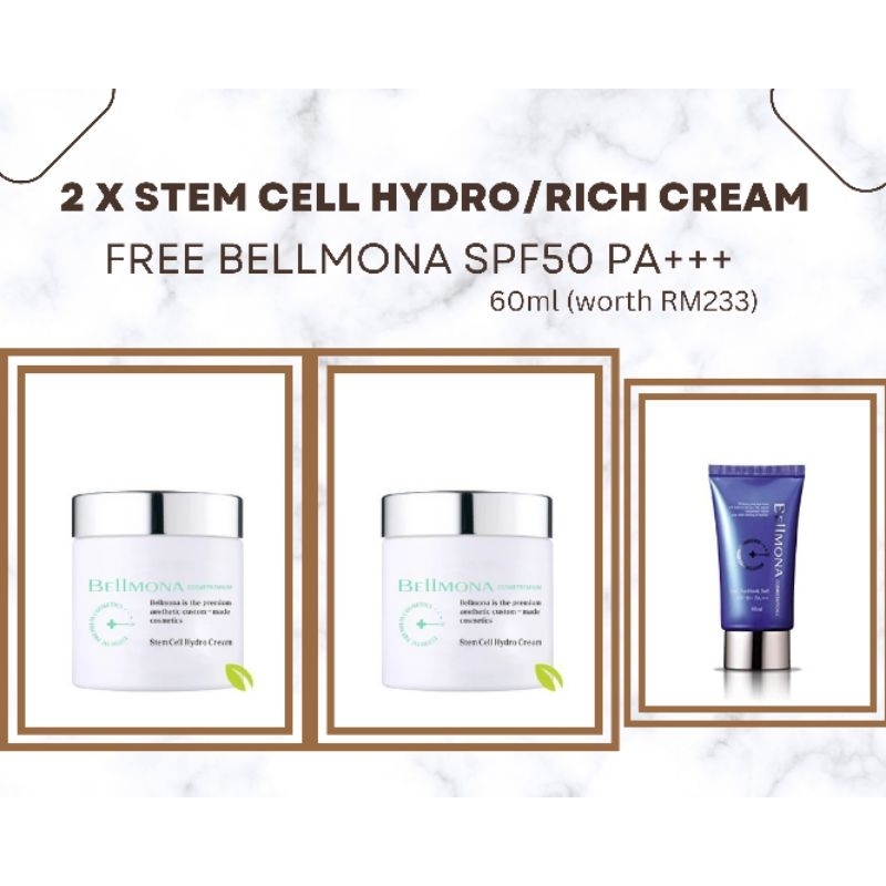 Bellmona Stem Cell Hydro Cream | Bellmona Stem Cell Rich Cream 100ml ...