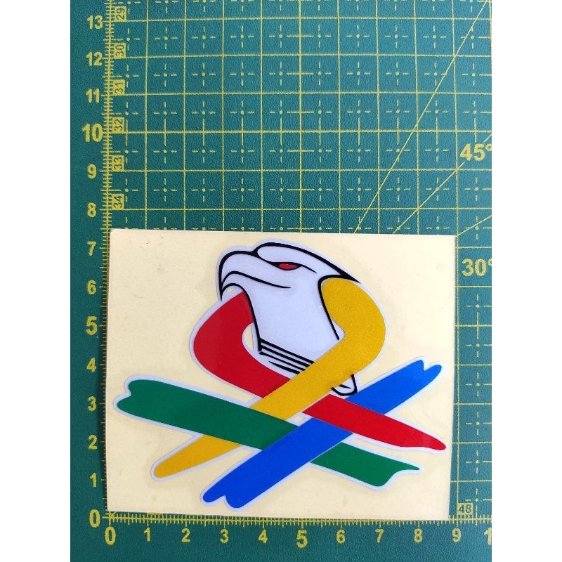 Sticker benetton pangkah orang kuat gigi burung itik taz mania stiker ...
