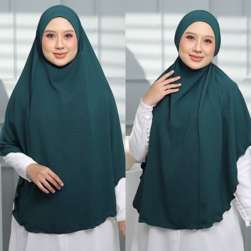 Khimar sarung labuh Ironless | Tudung Labuh Tali Cotton Cey | Shopee ...