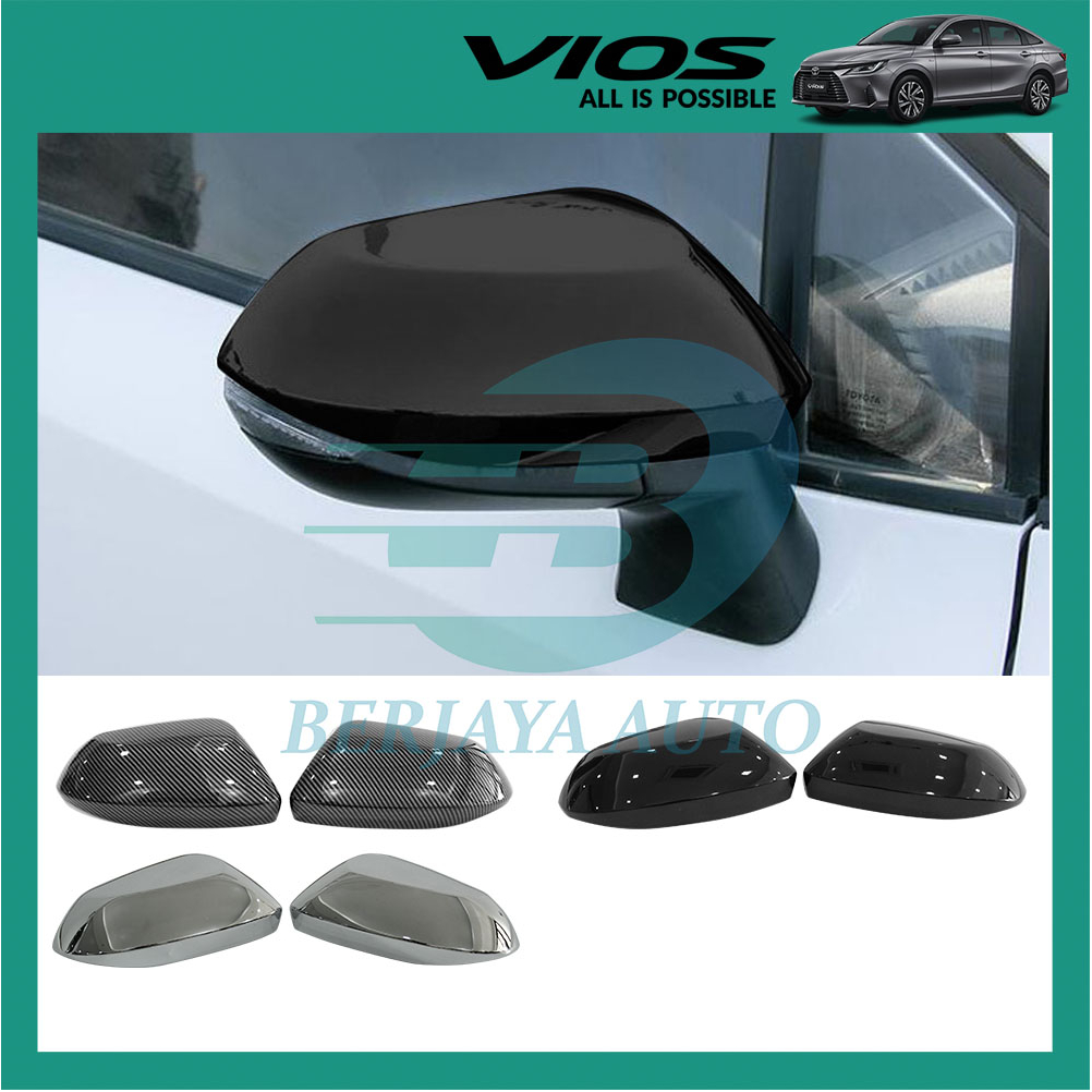 Toyota Vios AC100 2023 - 2025 Side Mirror Carbon Chrome Cover Side ...