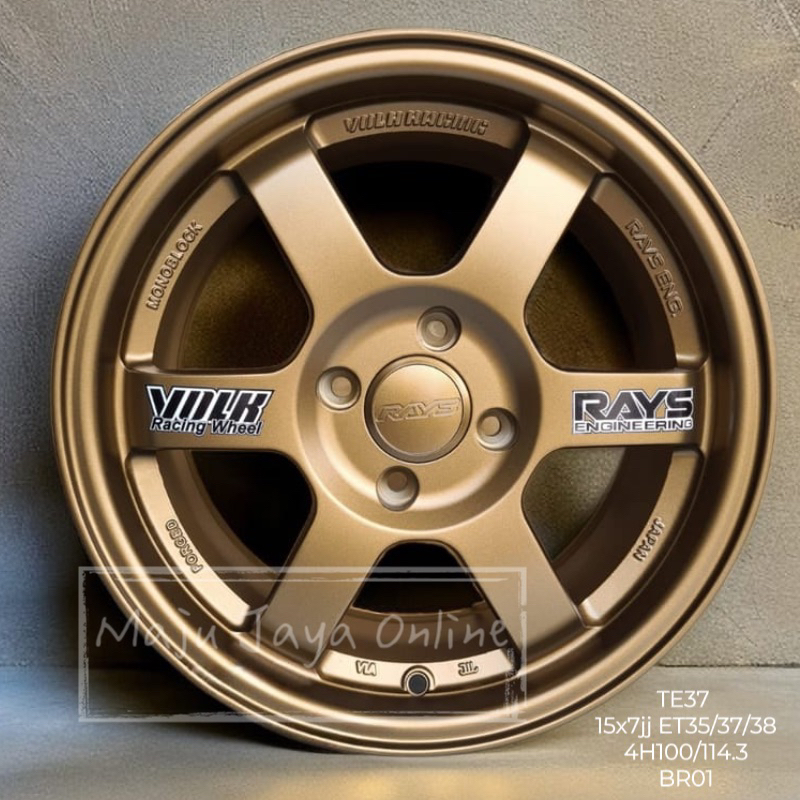 NEW SPORT RIM 15” RAYS TE37 15Inch 4,5H100/114(1set 4pcs)Proton Wira ...