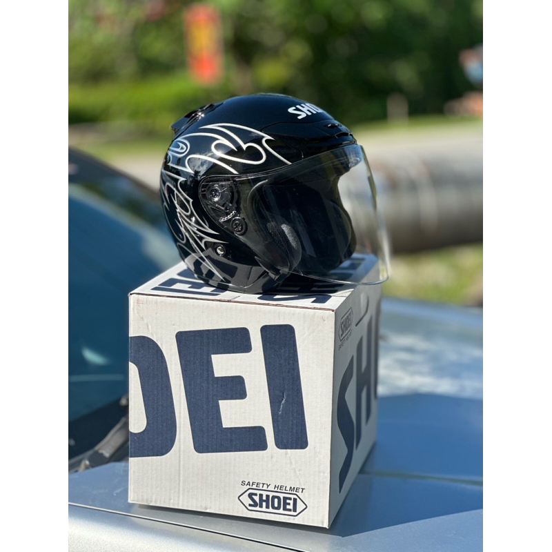 HELMET SHOEI JFORCE2 JACK HITAM PREMIUM | Shopee Malaysia