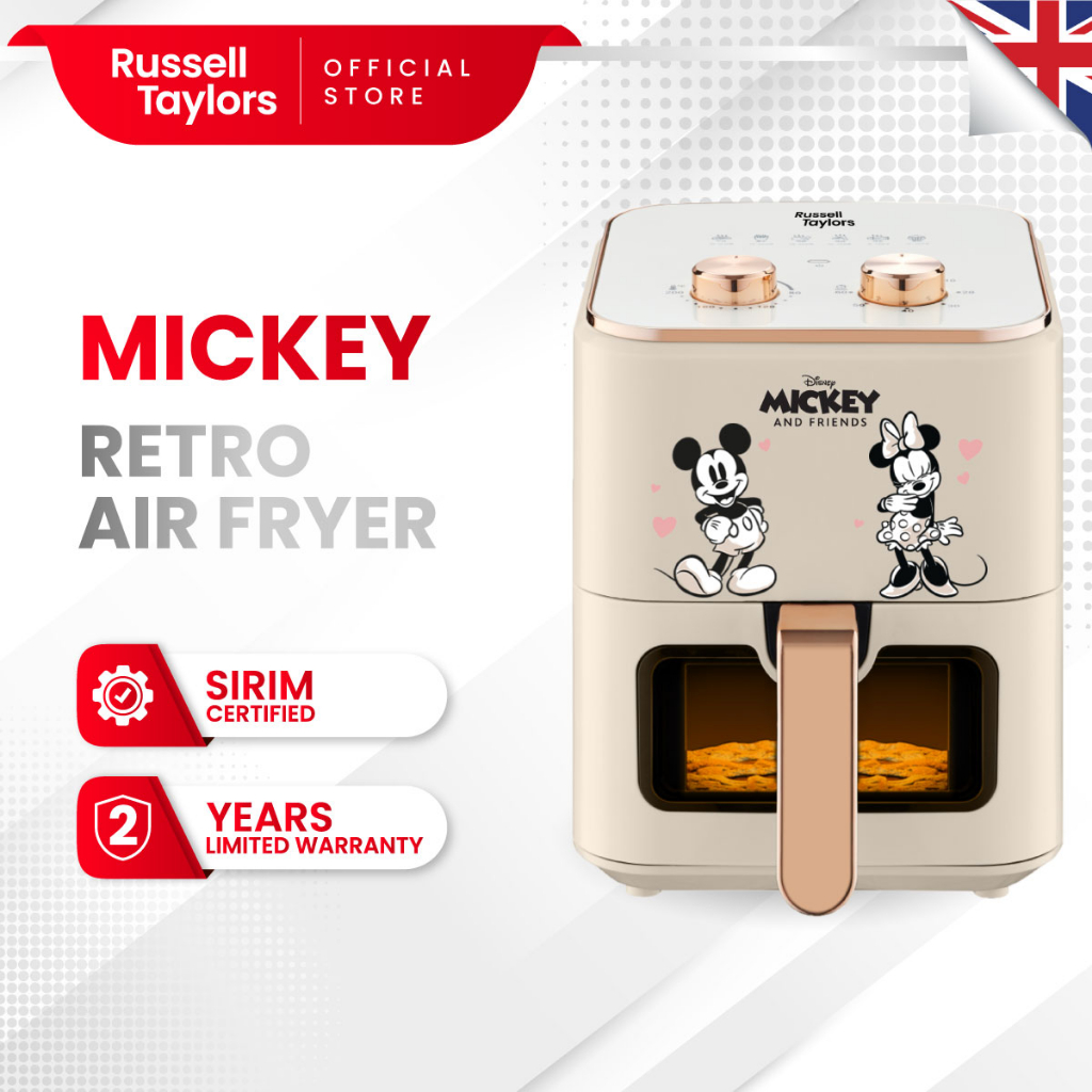 Russell Taylors x Disney Mickey And Friends Retro Air Fryer (4.5L) Z3 ...