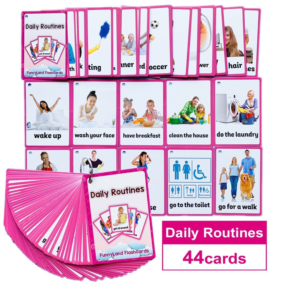 Daily Routines Speech Therapy Cards Visual Behavior Cue Cards Speech ...