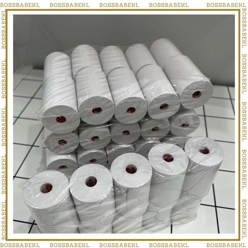 57mm X 40mm Coreless Paper Roll For All Merchant Thermal Receipt Kertas ...
