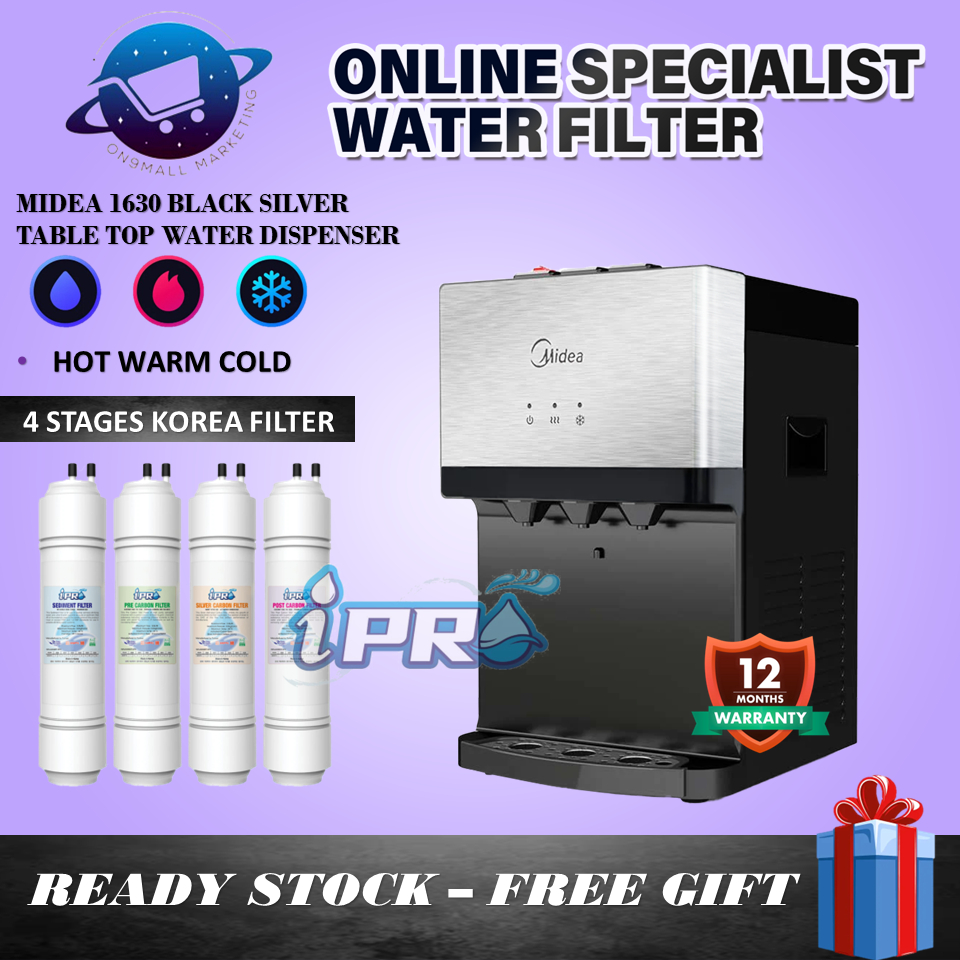 Midea Mild Alkaline Hot Normal Cold Desktop Water Dispenser Model 1630 ...