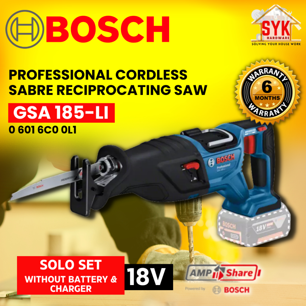 SYK BOSCH GSA185-LI GSA 185-LI 18V SOLO Cordless Sabre Saw Lithium ...