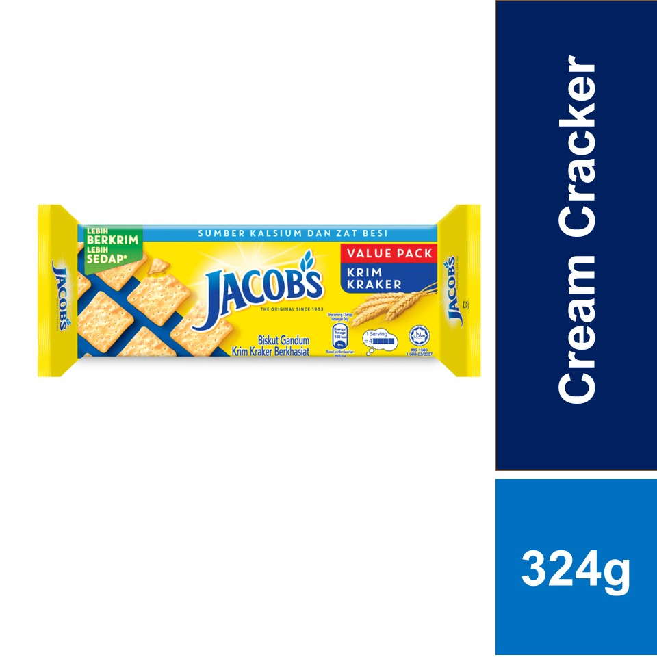 Jacob's Value Pack Cream Cracker 324g | Shopee Malaysia