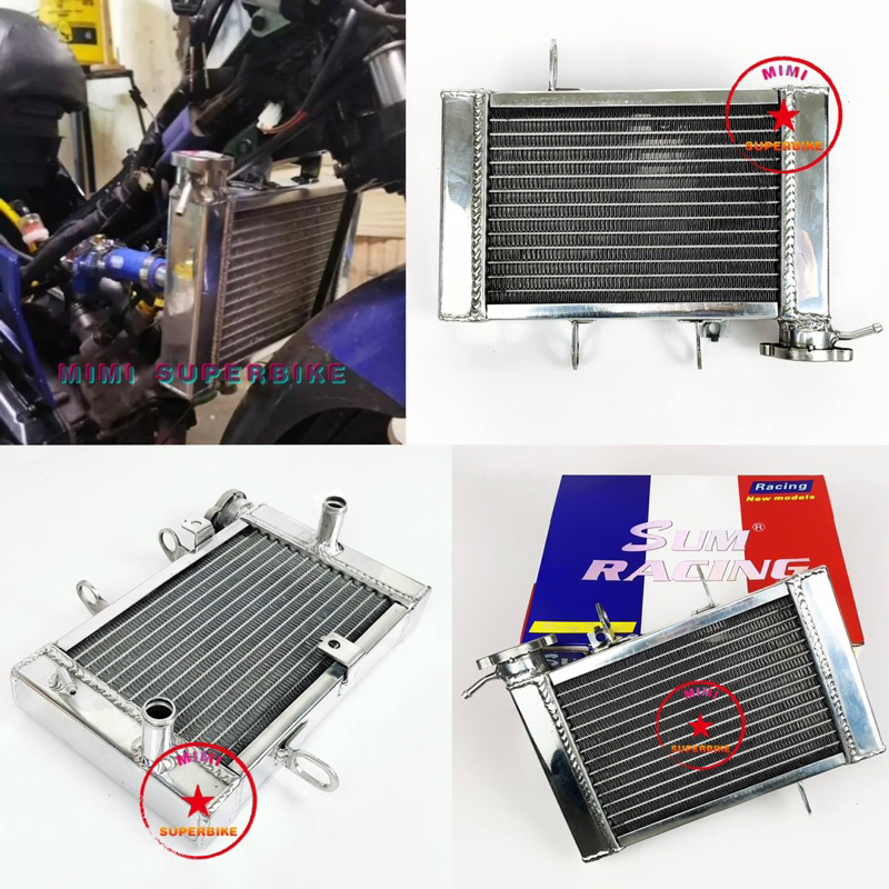 YAMAHA LC135 LC V1-V7 SUM RACING RADIATOR ALLOY SIZE 36.5MM MODEL BIG ...