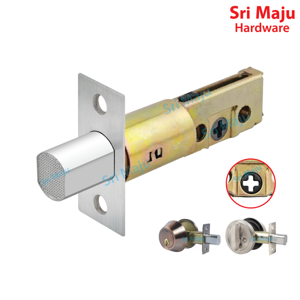MAJU Deadbolt Lock Latch Handleset Door Lock Tongue Spring 60-70mm ...