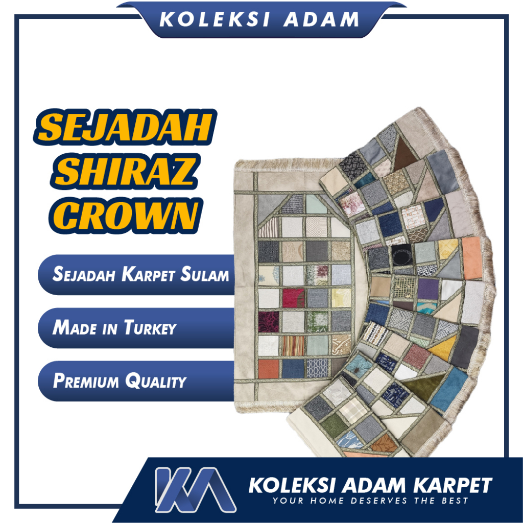 Sejadah Shiraz Crown (120cm x 65cm) (Warna Corak Random) Sejadah Turkey ...