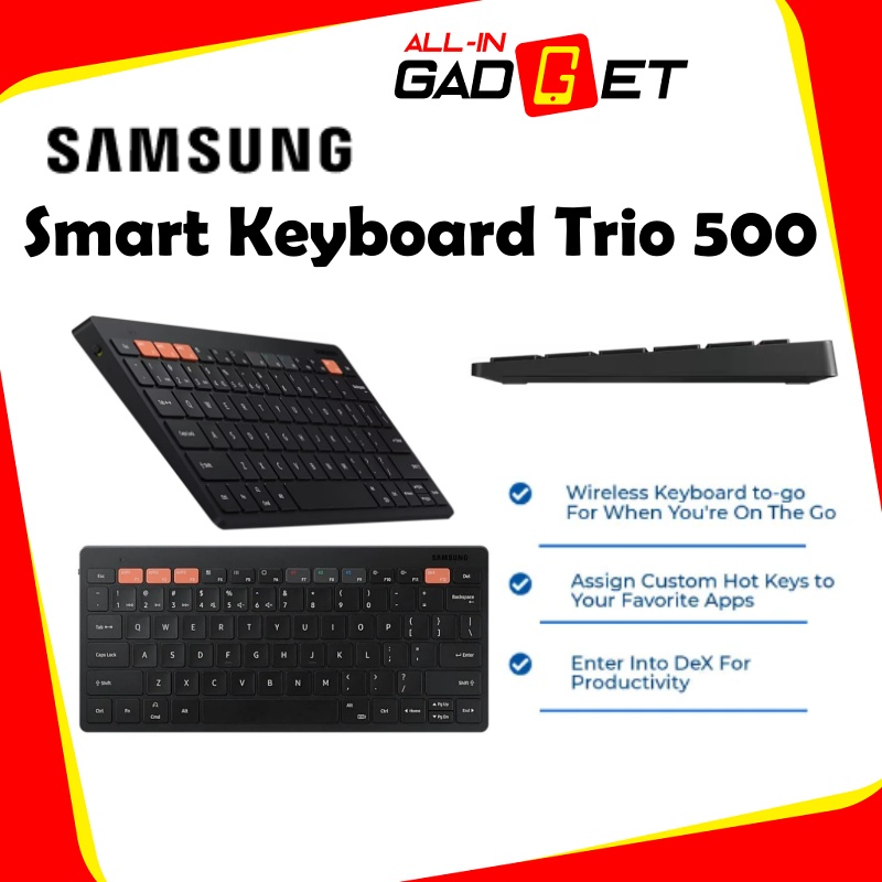 ORIGINAL Samsung Smart Wireless Hot Keys Bluetooth Keyboard Trio 500 ...