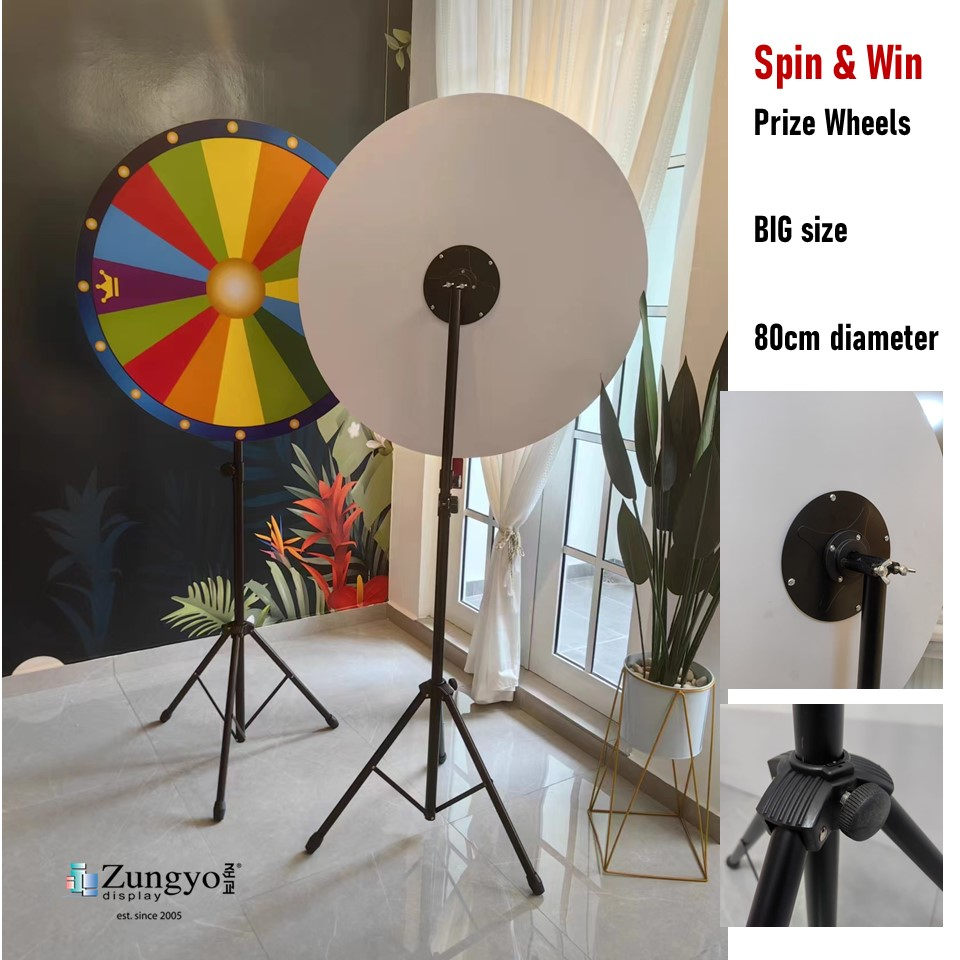 Spin & Win Prize Wheels 80cm diameter Big size Party Games | Shopee ...