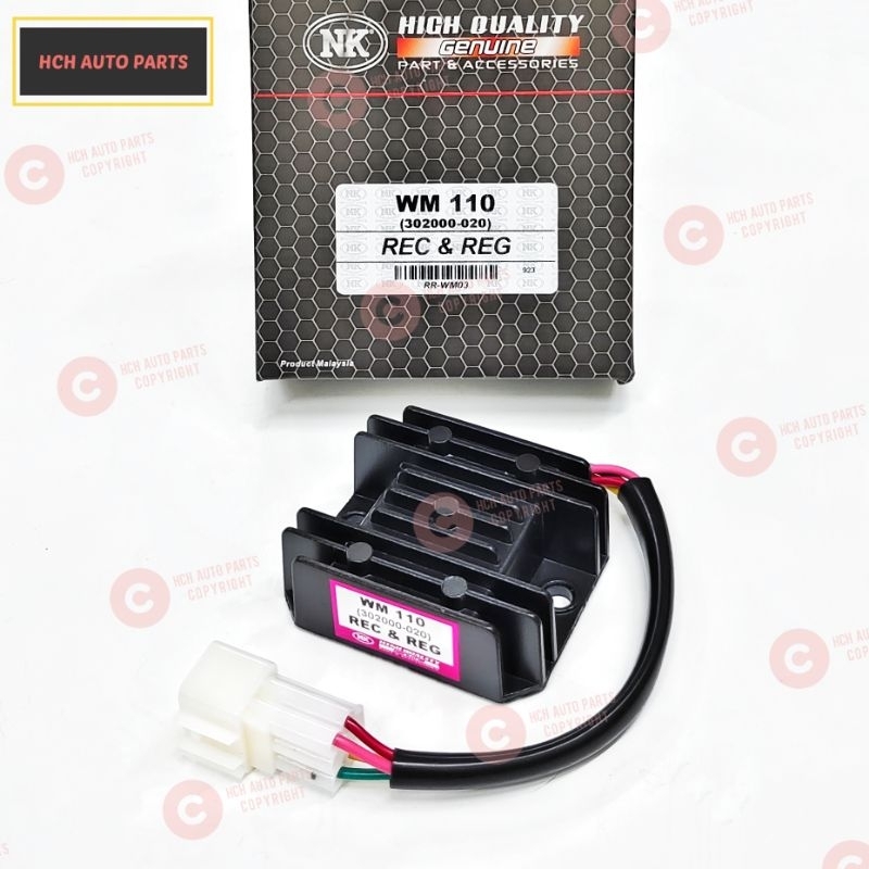 RECTIFIER & REGULATOR - WMOTO - WM 110 - 302000-020 (NK) | Shopee Malaysia