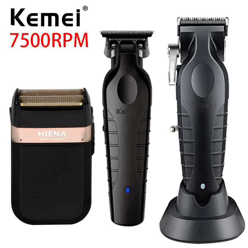 Kemei KM-2299 Professional Hair Trimmer Detailer Barber Electric Clipper Cordless Finish Cutting ...
