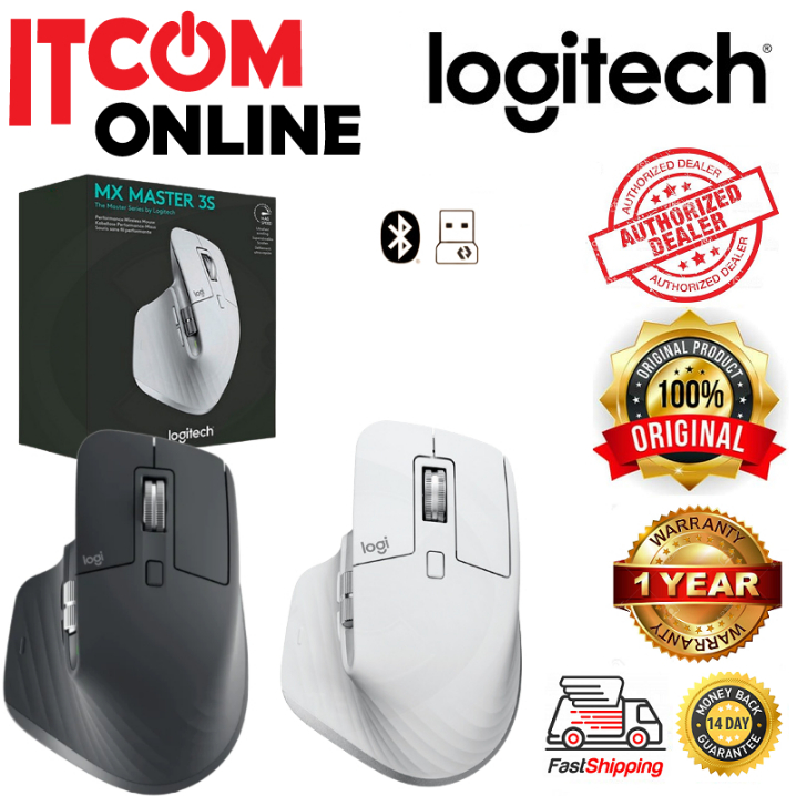 LOGITECH MX MASTER 3S PERFORMANCE BLUETOOTH WIRELESS MOUSE GRAPHITE ...