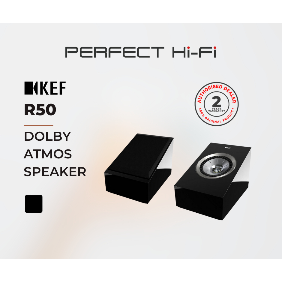 KEF R50 Dolby Atmos Speaker Gloss Black | Shopee Malaysia
