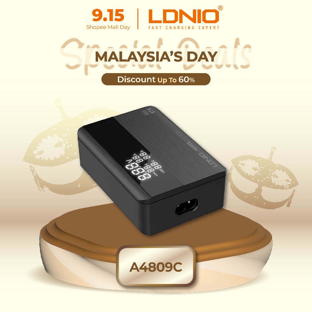 LDNIO 100W Desktop Charger A4809C GaN PD Output 100W QC USB 30W Super ...