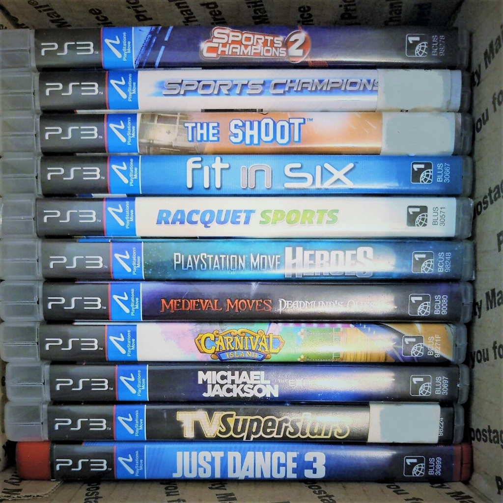 (Used) PS3 PlayStation Move Games lot - PlayStation Move Controller ...