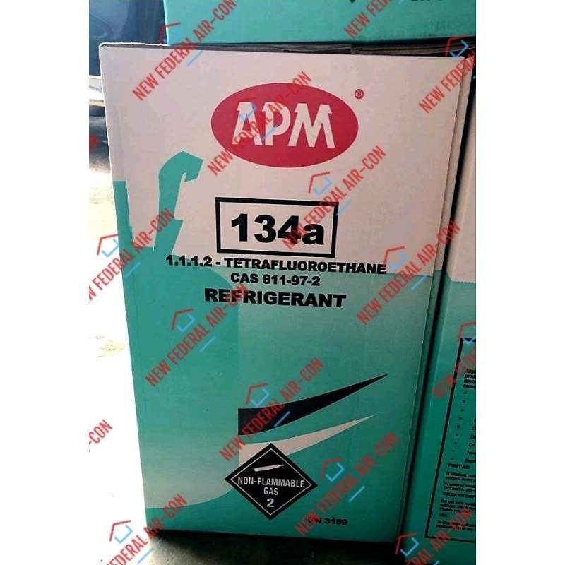 (READY STOCK & ORIGINAL) APM MALAYSIA BRANDED R134A R134 134A 134 13.6KG AUTOMOTIVE AIRCOND ...