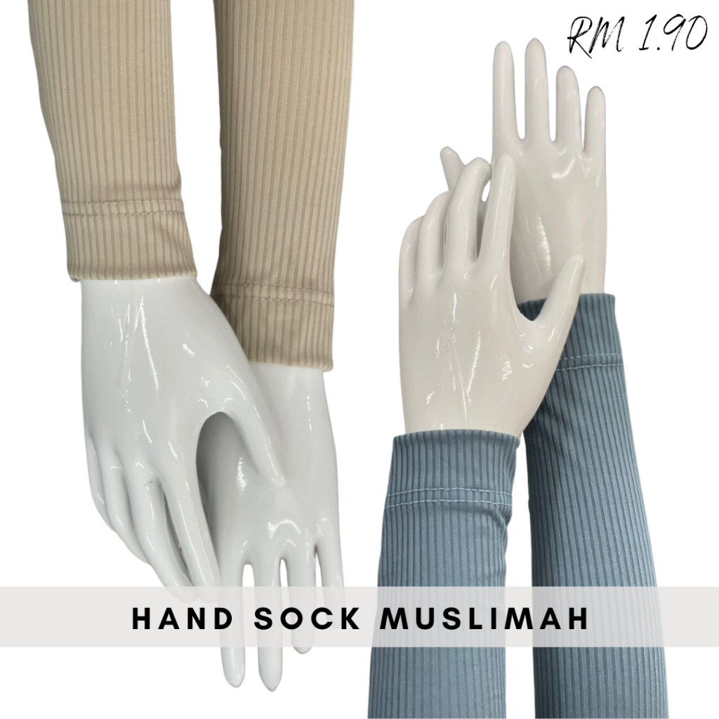 Viral Hand sock Muslimah/ Sarung tangan muslimah ribbed | Shopee Malaysia