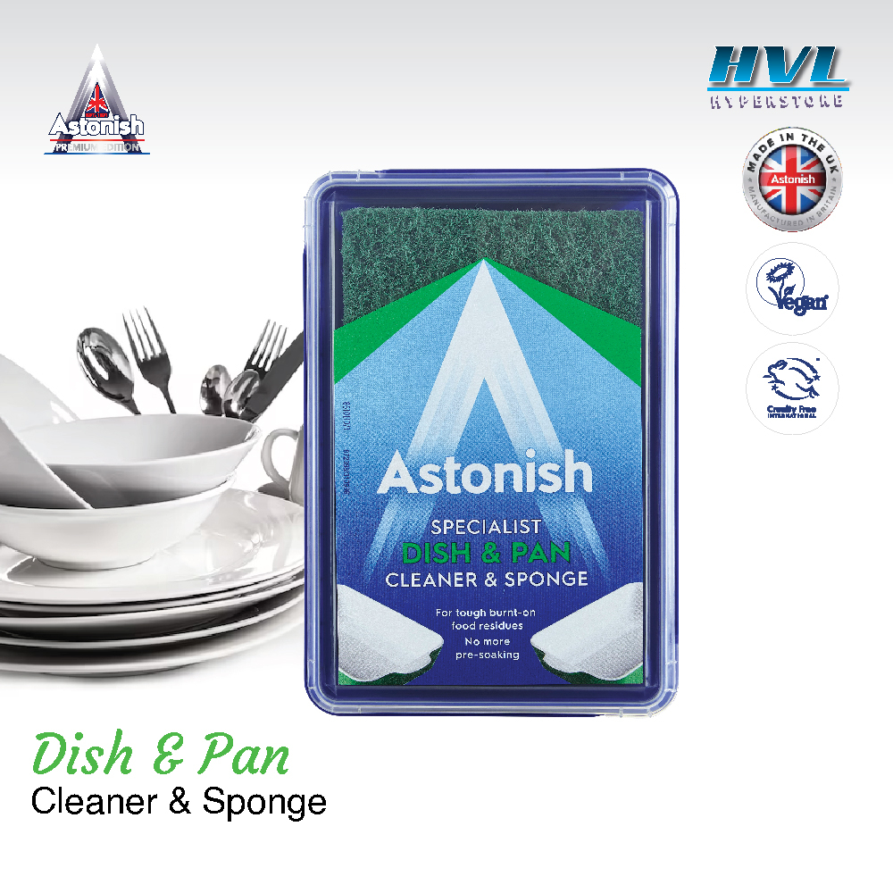 Astonish Premium Edition Specialist Dish & Pan Cleaner & Sponge (250g ...