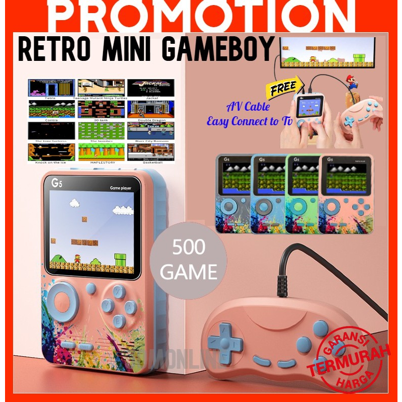 ~Ship From KL~ 500 Games Retro Mini Gameboy Game Console Sup Player Sup ...