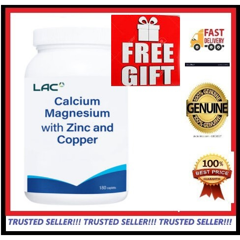 [FREE GIFT] LAC CALCIUM MAGNESIUM WITH ZINC AND COPPER TABLET 180S (OLD ...