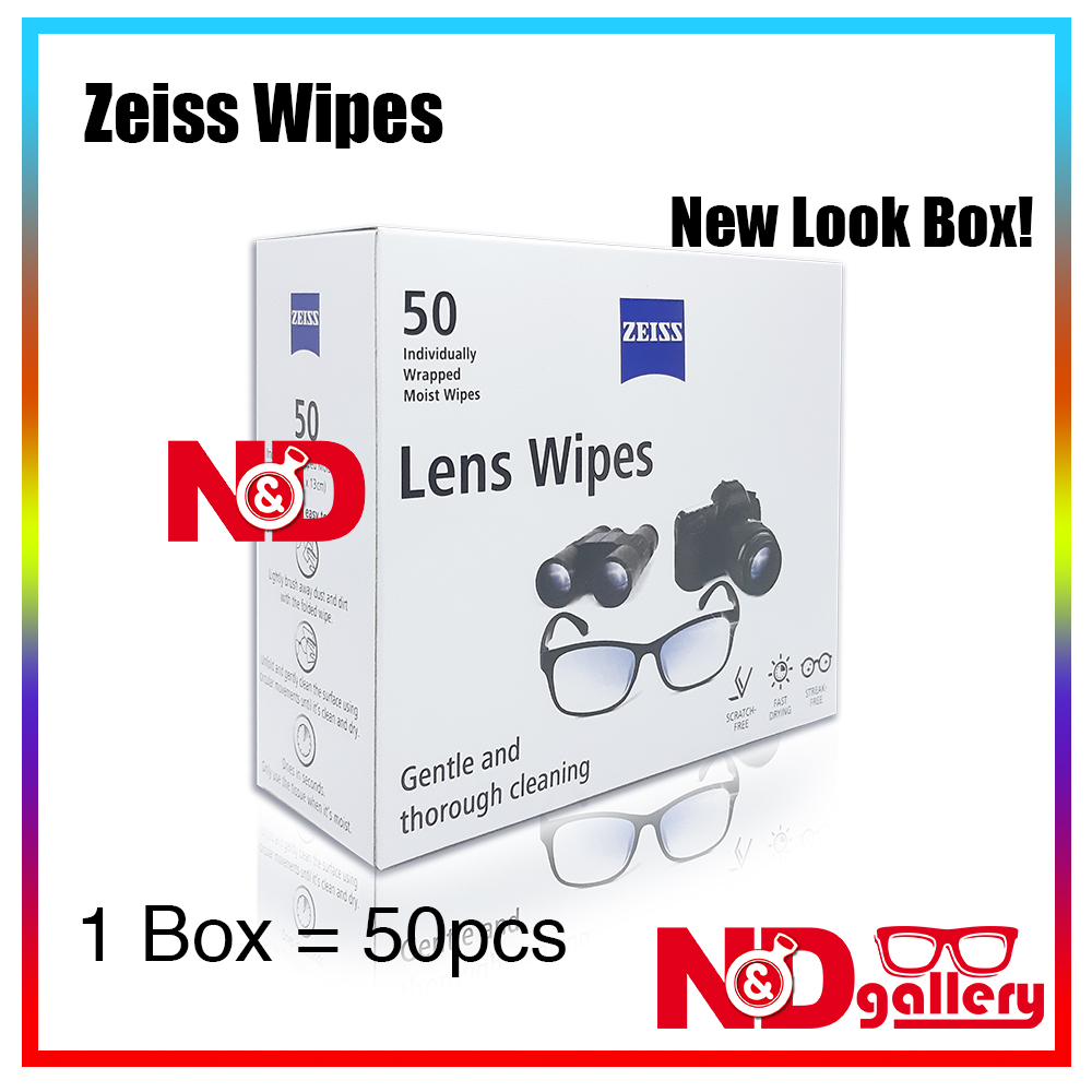 Carl Zeiss Lens Wipes with alchohol base 50pcs/box for Eyewear Glasses ...