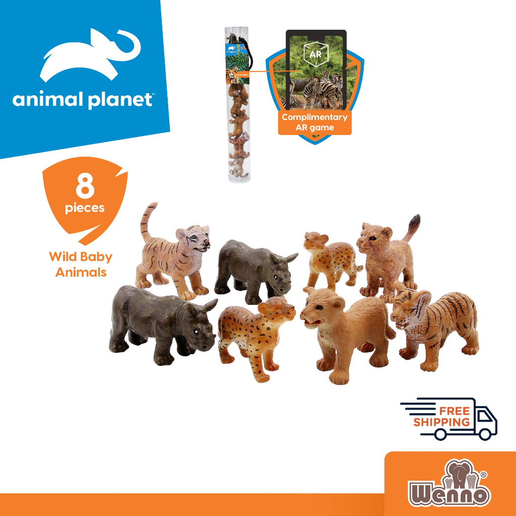 Wenno x Animal Planet 8-14pcs Animal Collection in tube Educational ...