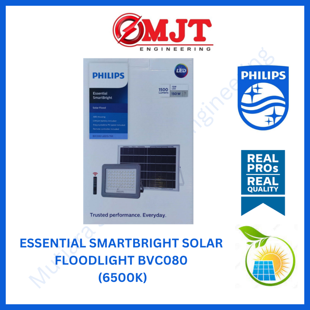 Philips Essential Smartbright Solar Flood Light BVC080 LED 15/765 6500K | Shopee Malaysia