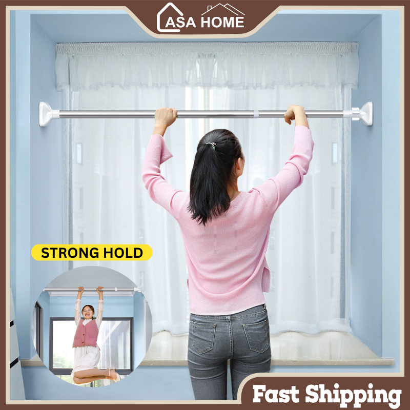 CASA Adjustable Curtain Rod Stainless Steel Drying Rack Anti-slip No ...